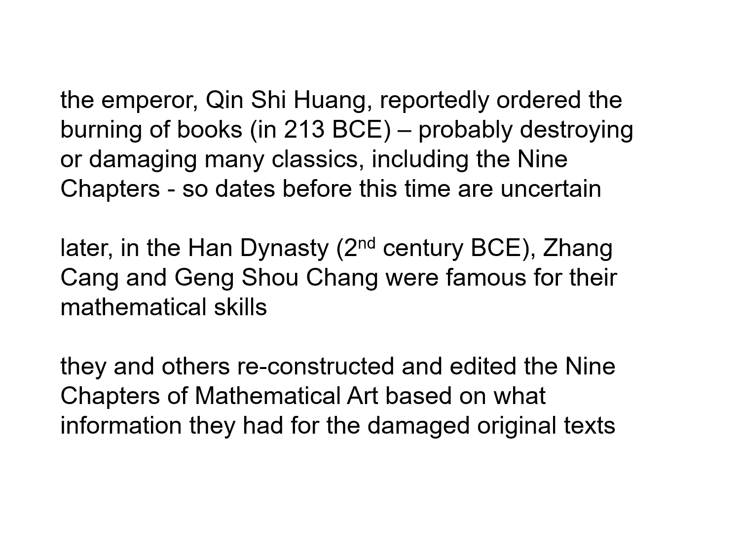 MEDIAN Don Steward mathematics teaching: ancient Chinese maths in right ...