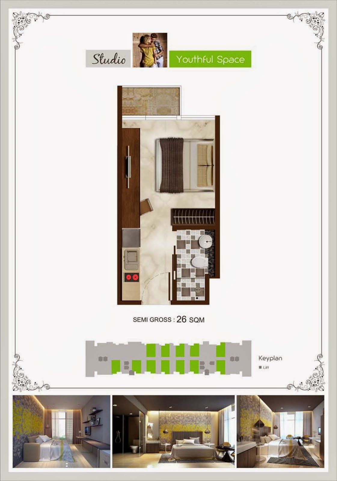 Puri Mansion Apartment: LayOut Unit Puri Mansion Apartment