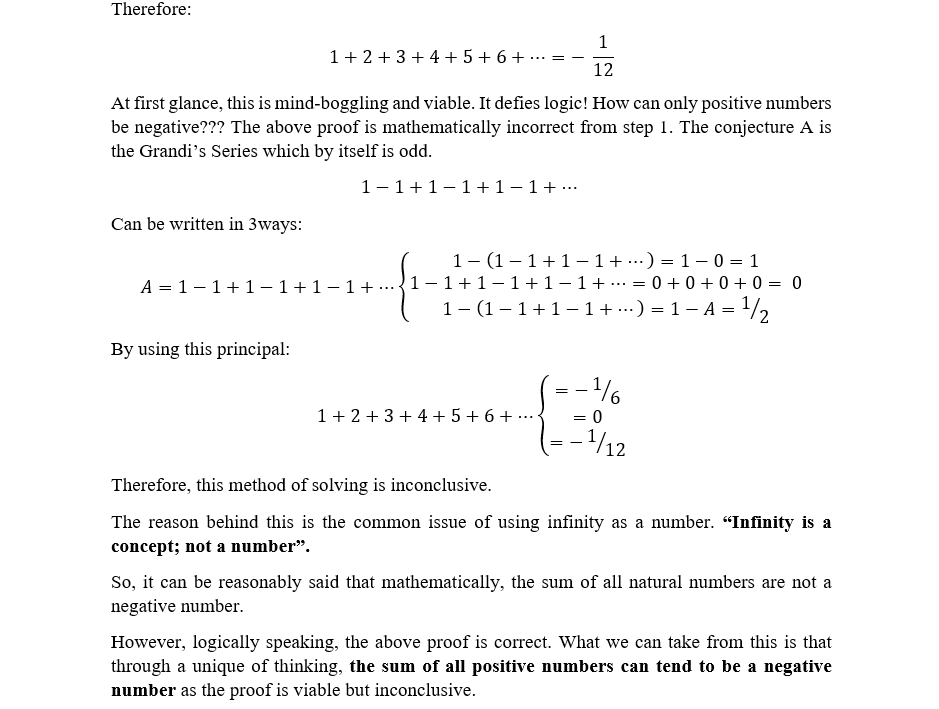 The Sum Of All Positive Numbers Is A Negative Number Heuristic Infinity Manipulation Method the-sum-of-all-positive-numbers-is-a-negative-number-heuristic-infinity-manipulation-method
