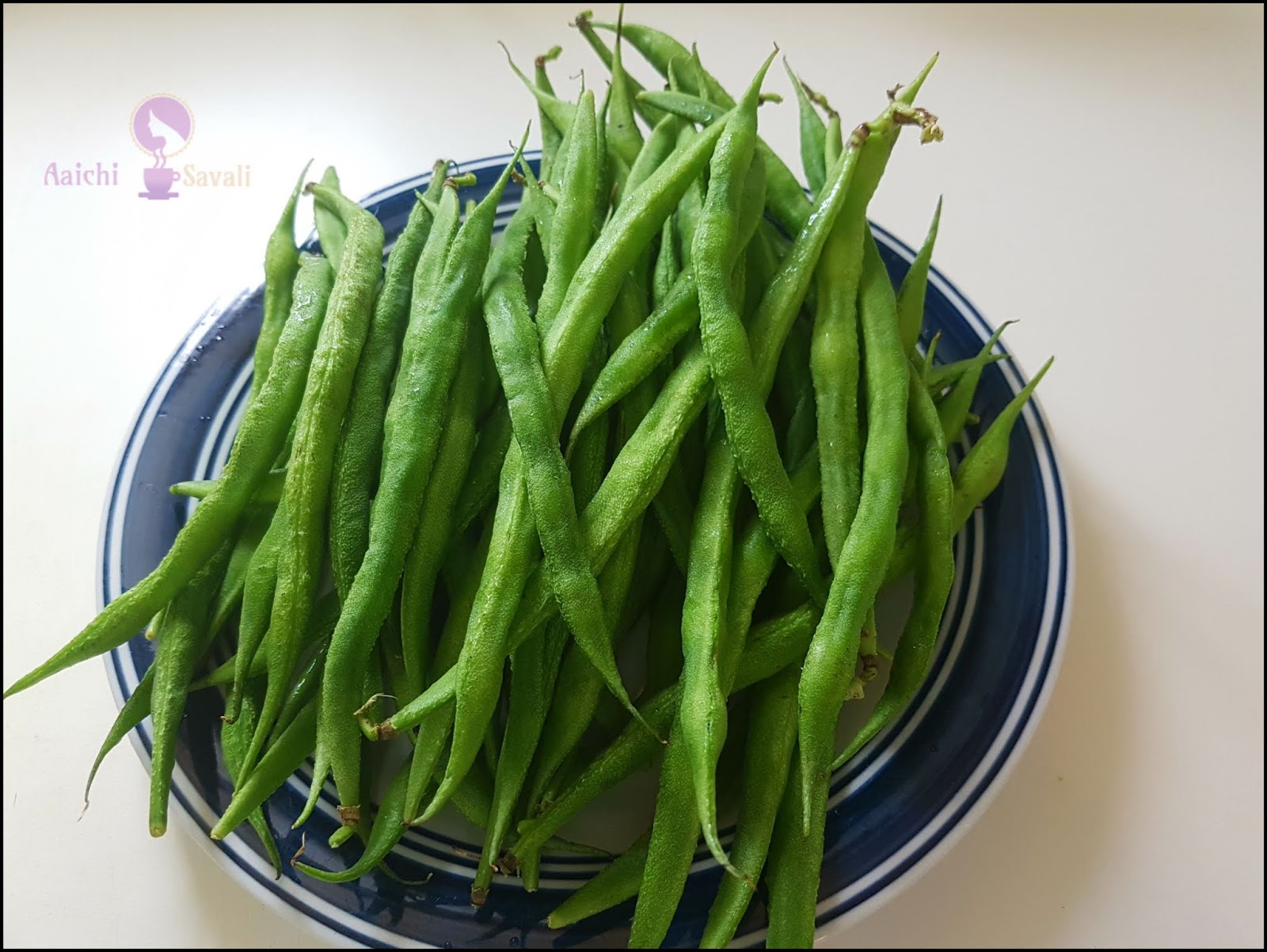 Quick and Easy: Ghevdyachi bhaji /Common Beans stir fry - Aaichi Savali
