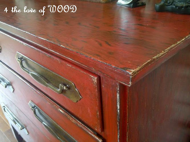 4 the love of wood: PAINTING RUSTIC RED FURNITURE