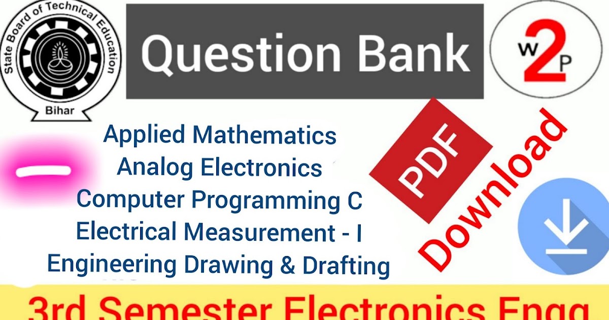 Electronics [3rd Sem] Question papers download free! - Way to Polytechnic