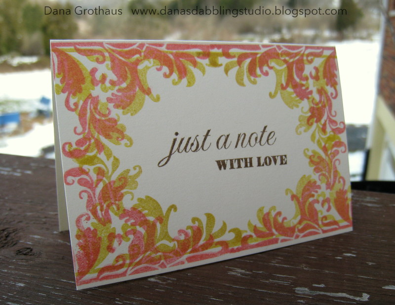 Dana's Dabbling Studio: A {Just a Note} Card...