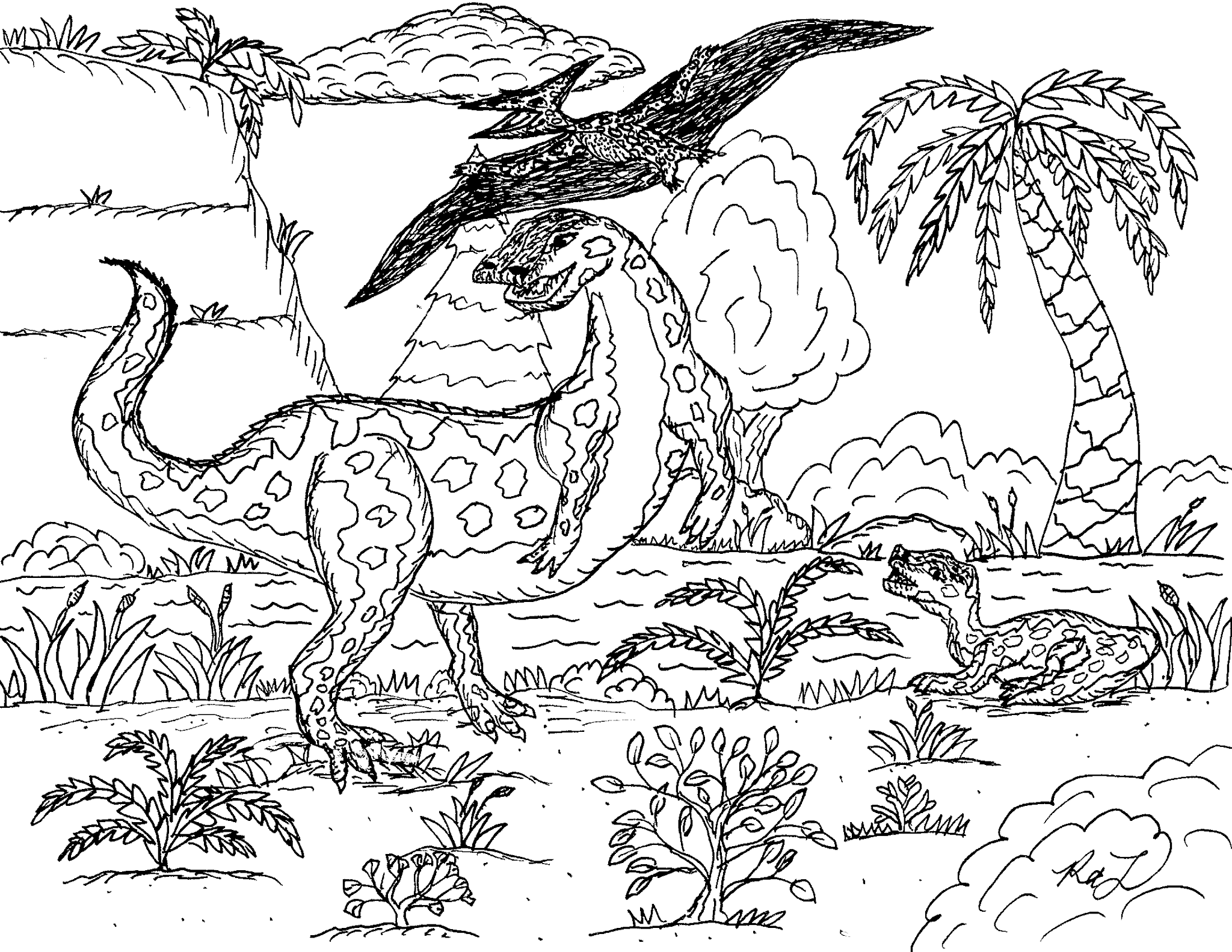 Robin's Great Coloring Pages: Anatotitan or Edmontosaurus coloring pages
