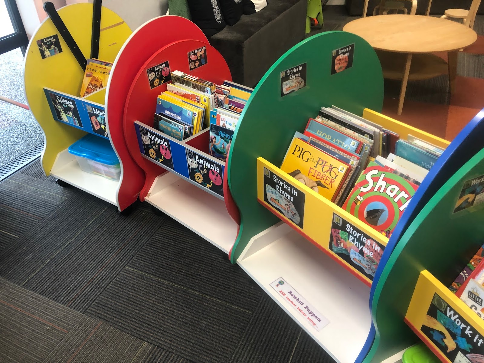 Rawhiti Library Voice: Library signage...Front Facing Non-Fiction...