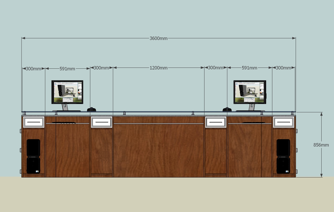 I.Design.Edge.Studio: Reception Counter (2D View)