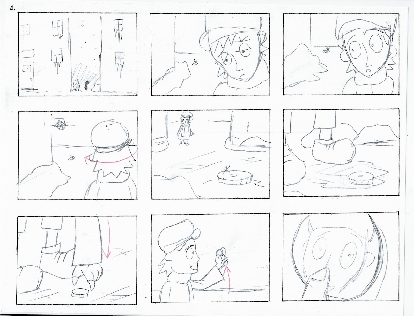 Edward Hudson Animation Year 2 - Term 2: Storyboards for Animatic