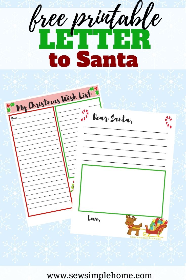 FREE Christmas Wish List and Letter to Santa Printables | Sew Simple Home