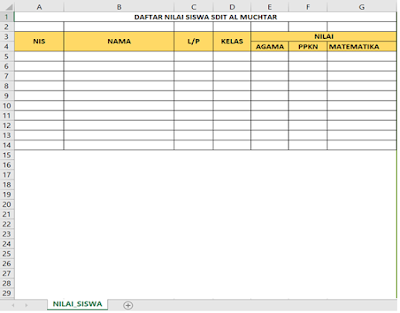 Membuat Database Pada Microsoft Excel