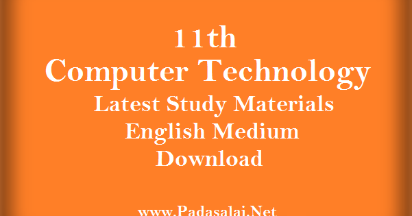 11th Computer Technology - Latest Study Materials - English Medium ...