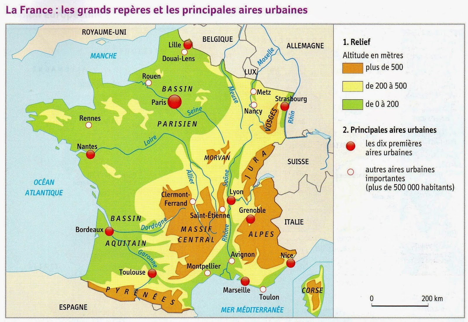 La salle 208b: Les repères géographiques à apprendre pour le DNB