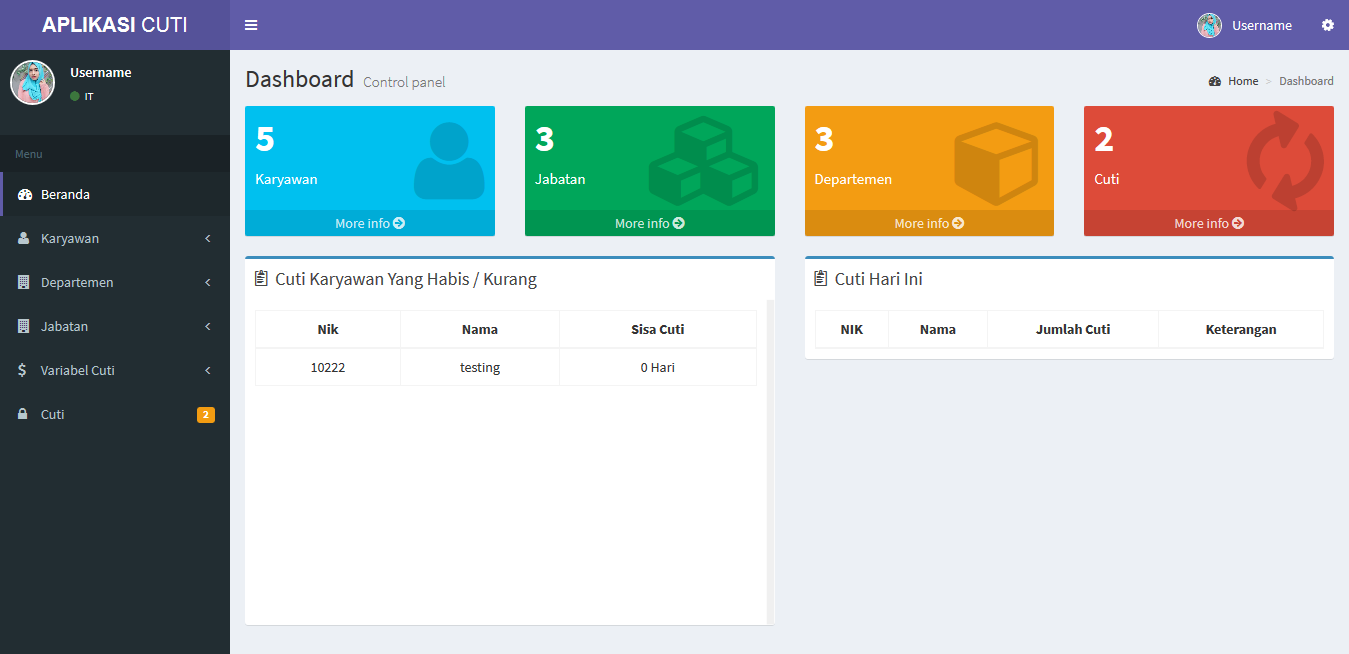 Source Code PHP Aplikasi Cuti Karyawan Berbasis Web