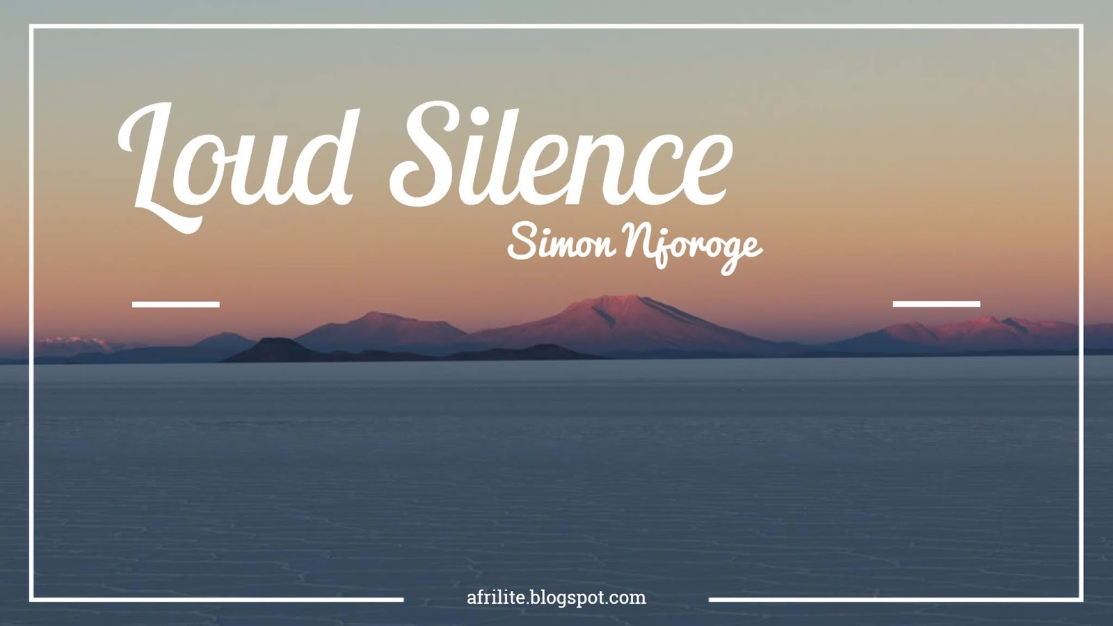 Loud Silence - (Poem by Simon Njoroge) - CREATIVATURE
