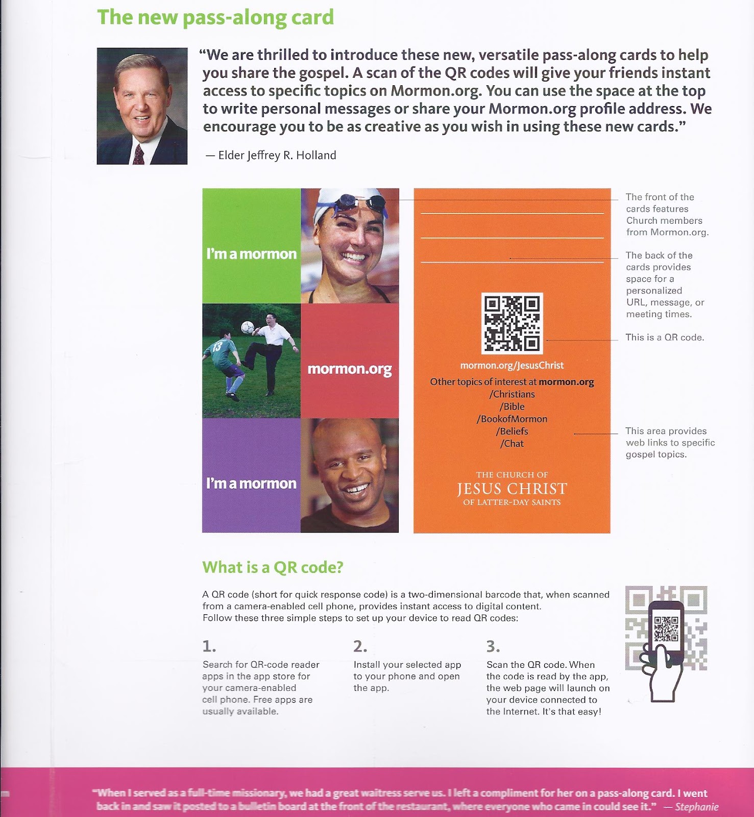 The LDS Phrontistery: LDS Church Unveils New Tech Savvy Pass Along Cards