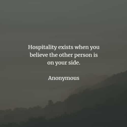 43 Hospitality quotes and sayings that warms the heart