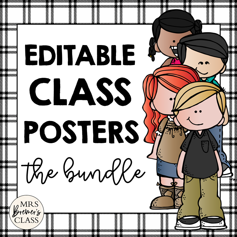 Editable Class Posters / Charts featuring Melonheadz Kidlettes | Mrs ...