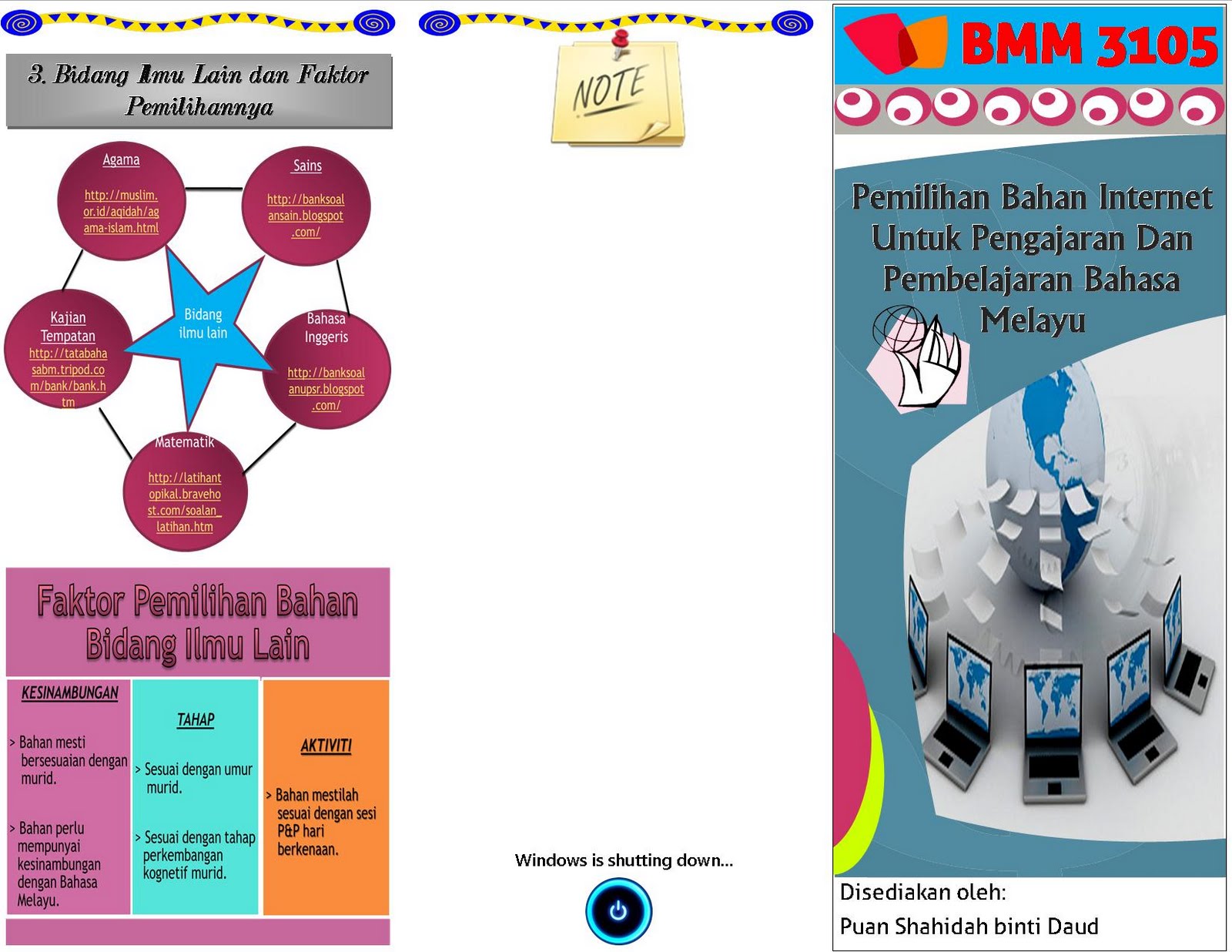 BROSUR - Pemilihan Bahan Internet Untuk Pengajaran Dan Pembelajaran ...