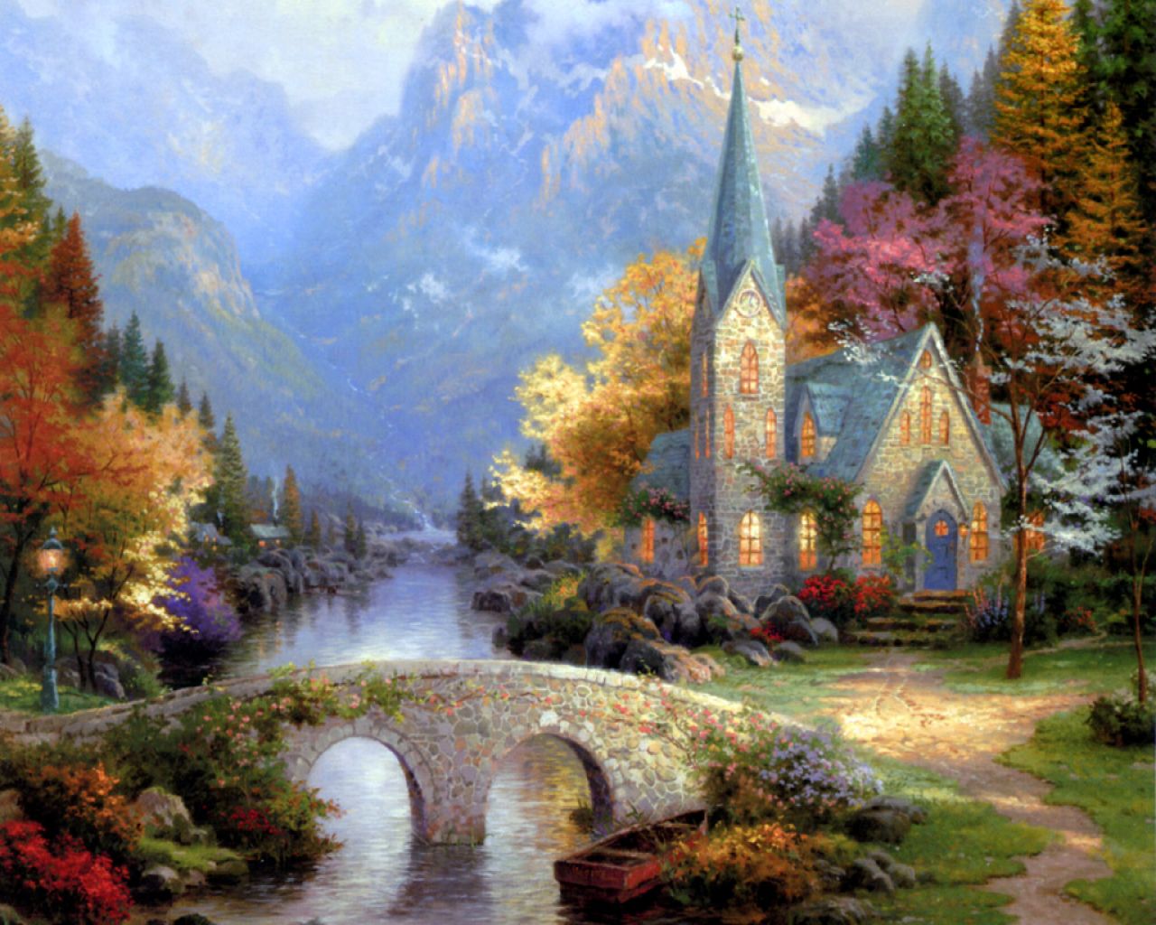 Selección de Paisajes variados de Thomas Kinkade