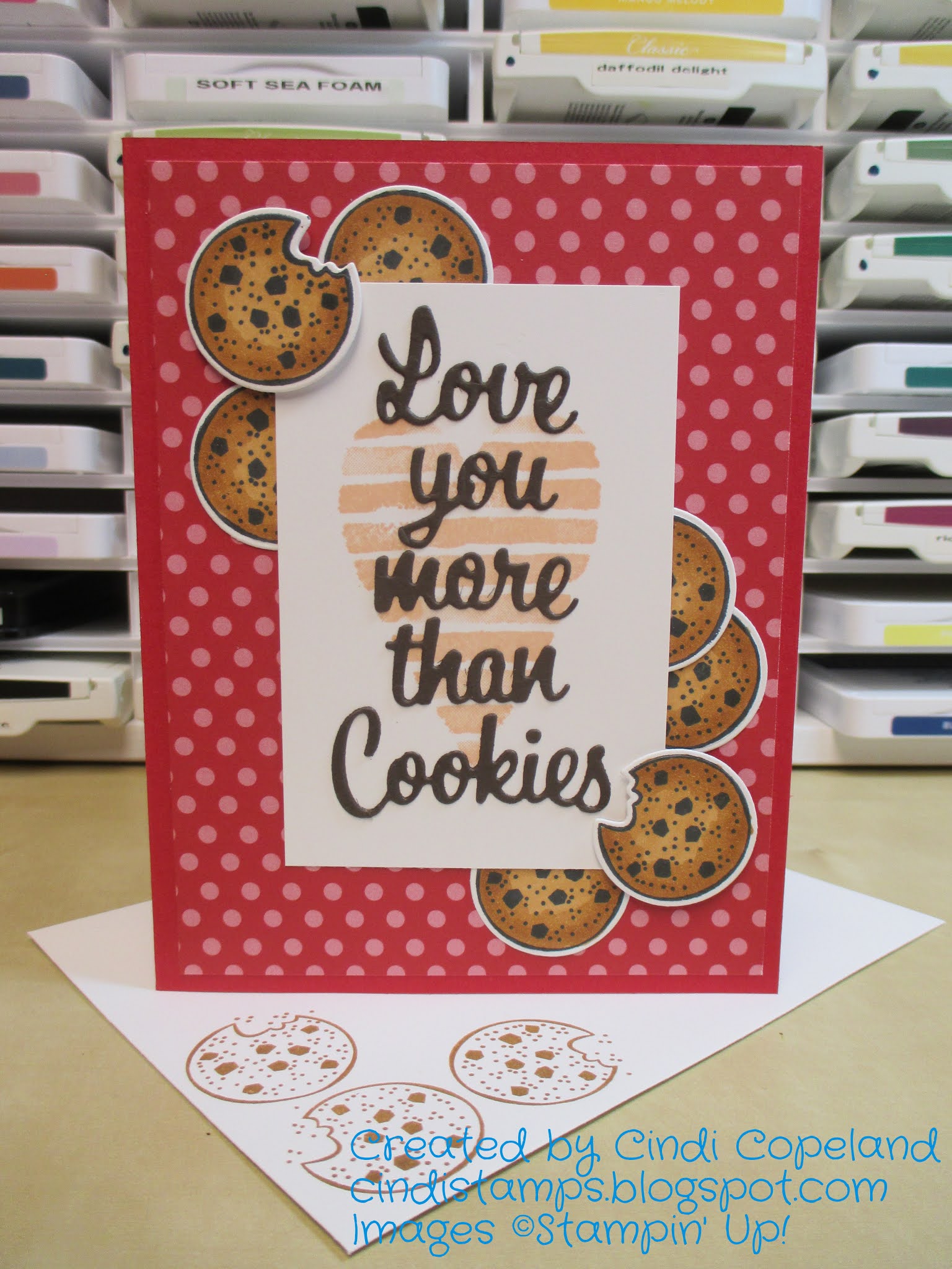 Cindi's Stamping Spot: Card of the Day - Love You More Than Cookies