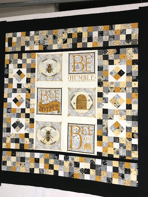 Ye Olde Sweatshop: Bee Joyful Panel & Layer Cake Quilt (Part One)
