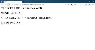 Posicionamiento de contenedores con CSS