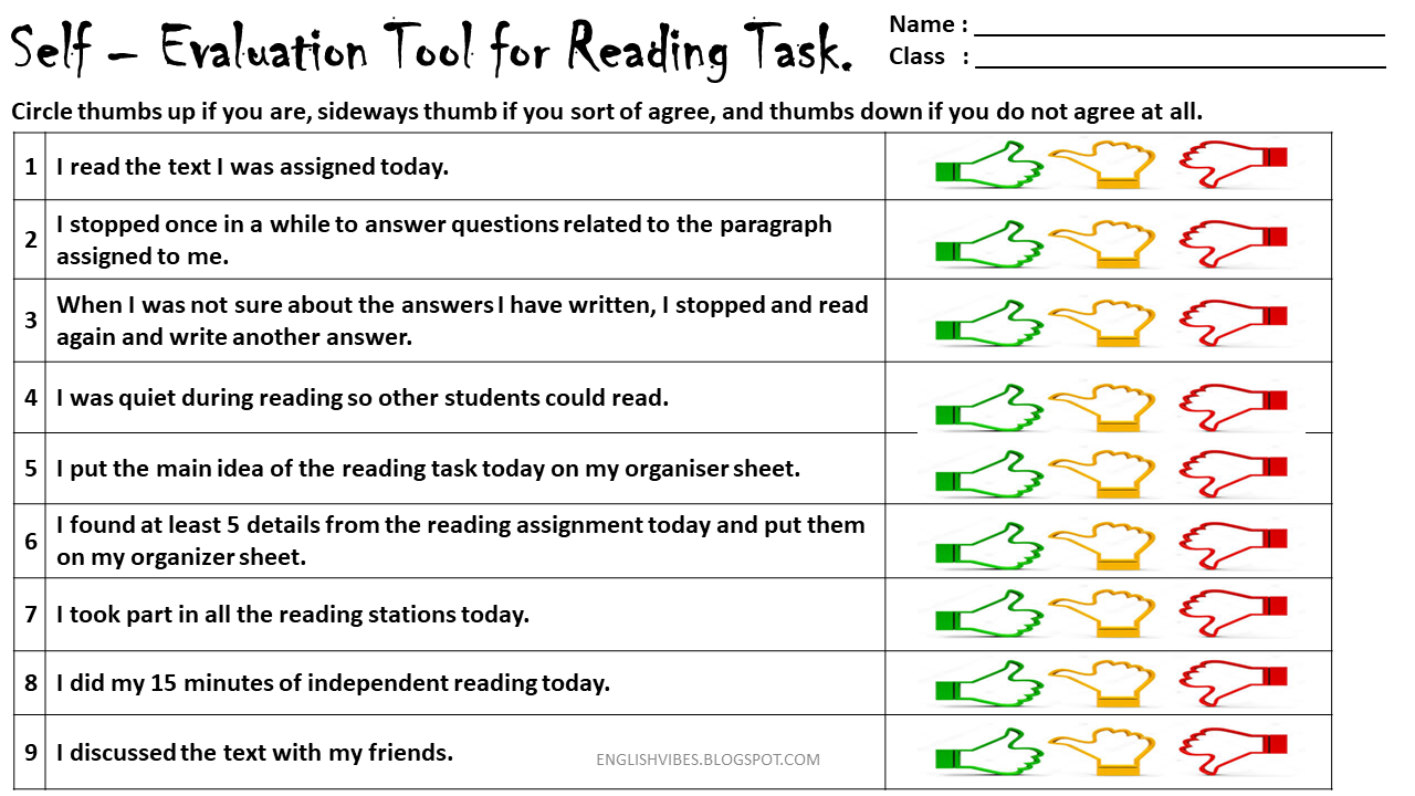 ENGLISH VIBES: Classroom Tools for Reading Lessons