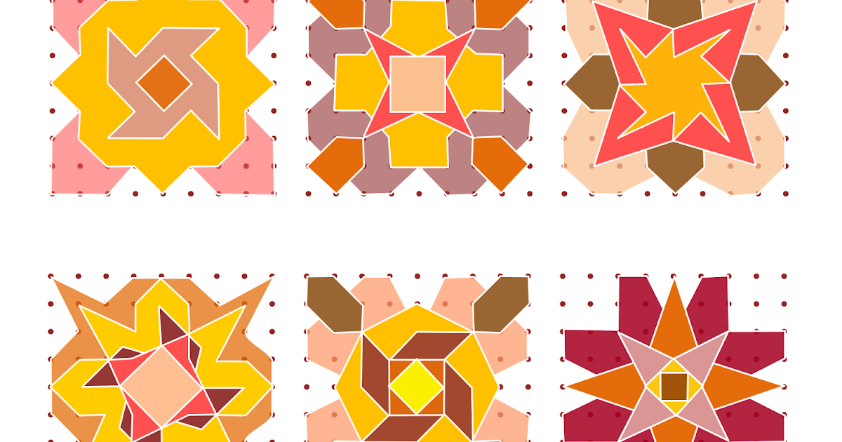 MEDIAN Don Steward mathematics teaching: rotation and reflection patterns