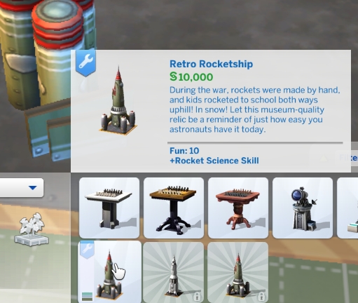 TheNinthWaveSims: The Sims 4 - Buyable Retro Rocketship