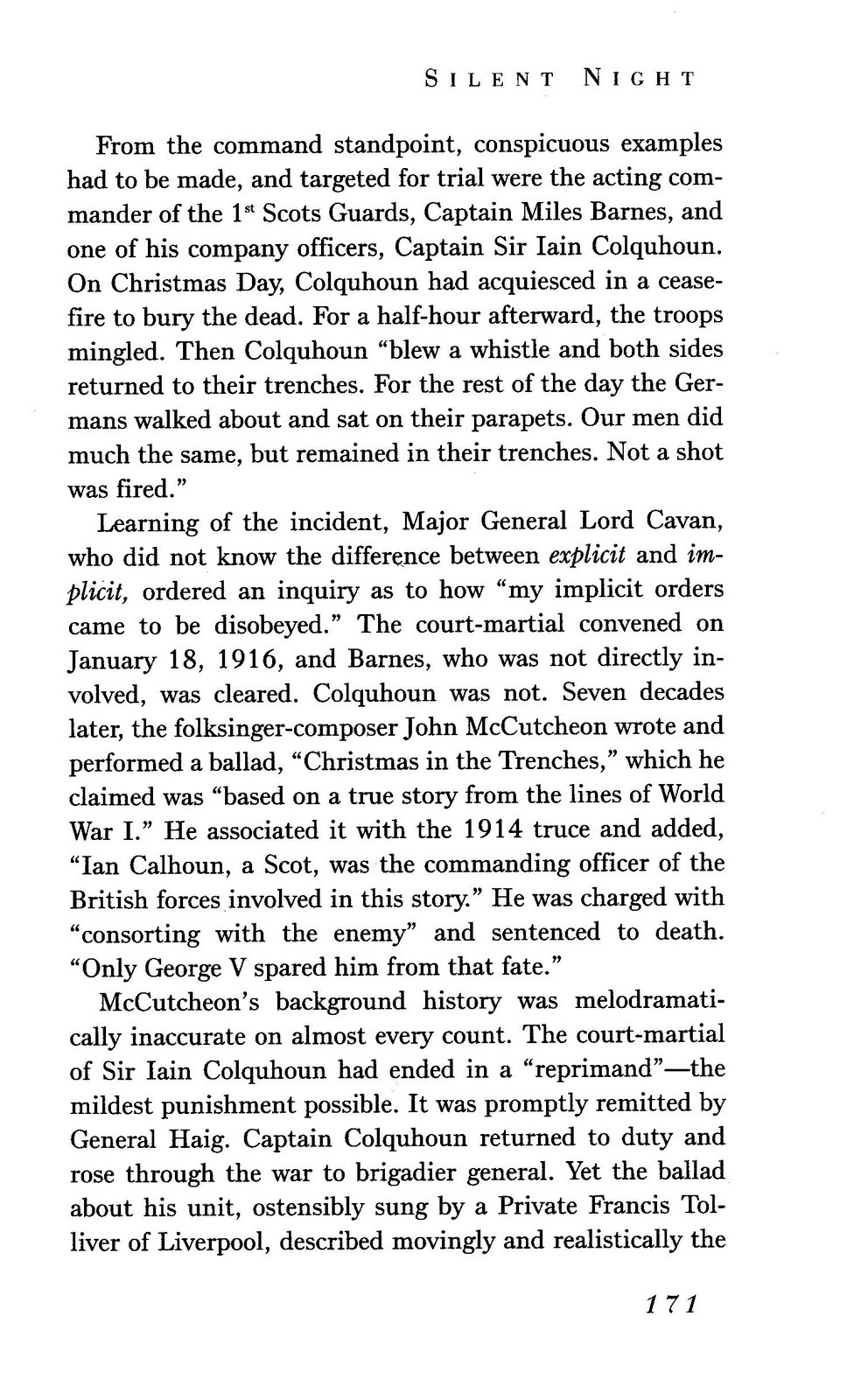 Clan Colquhoun Blog: Sir Iain Mentioned In WWI Christmas Truce Book