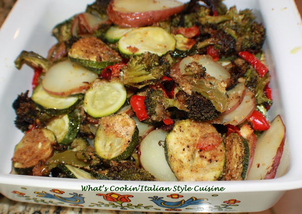 Roasted Herb Breaded Vegetable Recipe | What's Cookin' Italian Style ...