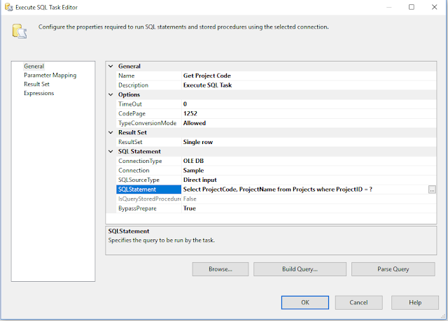 Developer Points: SSIS - Set variable in SQL task with Single Row and ...