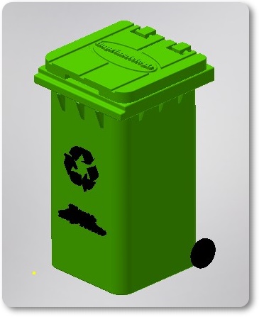 Imprimetelo3D: Cubo de reciclaje amarillo