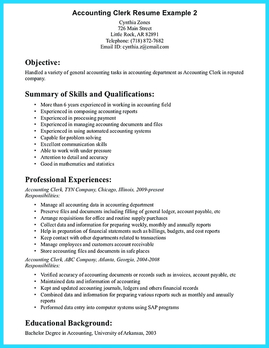 Account Clerk Resume Sample 2019 Resume Examples 2020 - Resume Templates