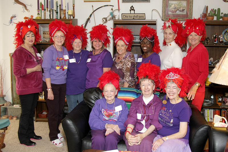 Carla's blog: Red Hatters Create Red Bra Hats