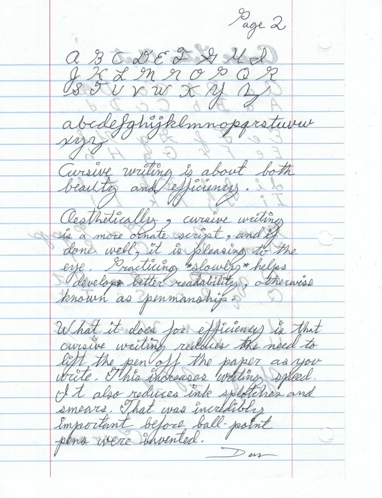 "Pen Pals On Paper" Book Project: Cursive Writing Chart - A "Rosetta ...