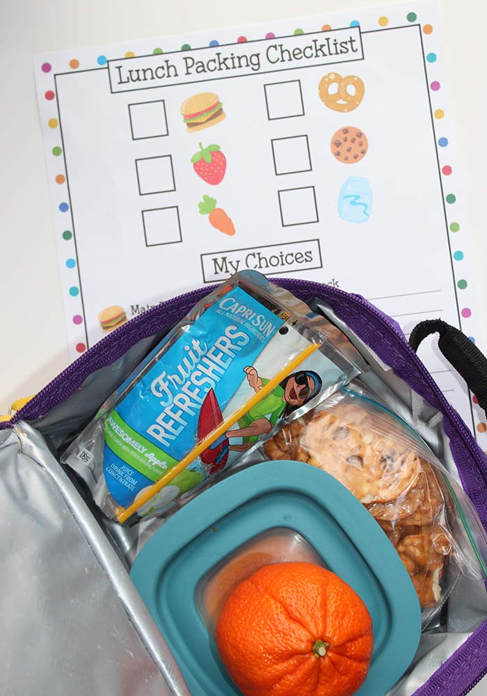 Easy Kids Lunch Box Packing Checklist | Free Printable | Sunny Day Family