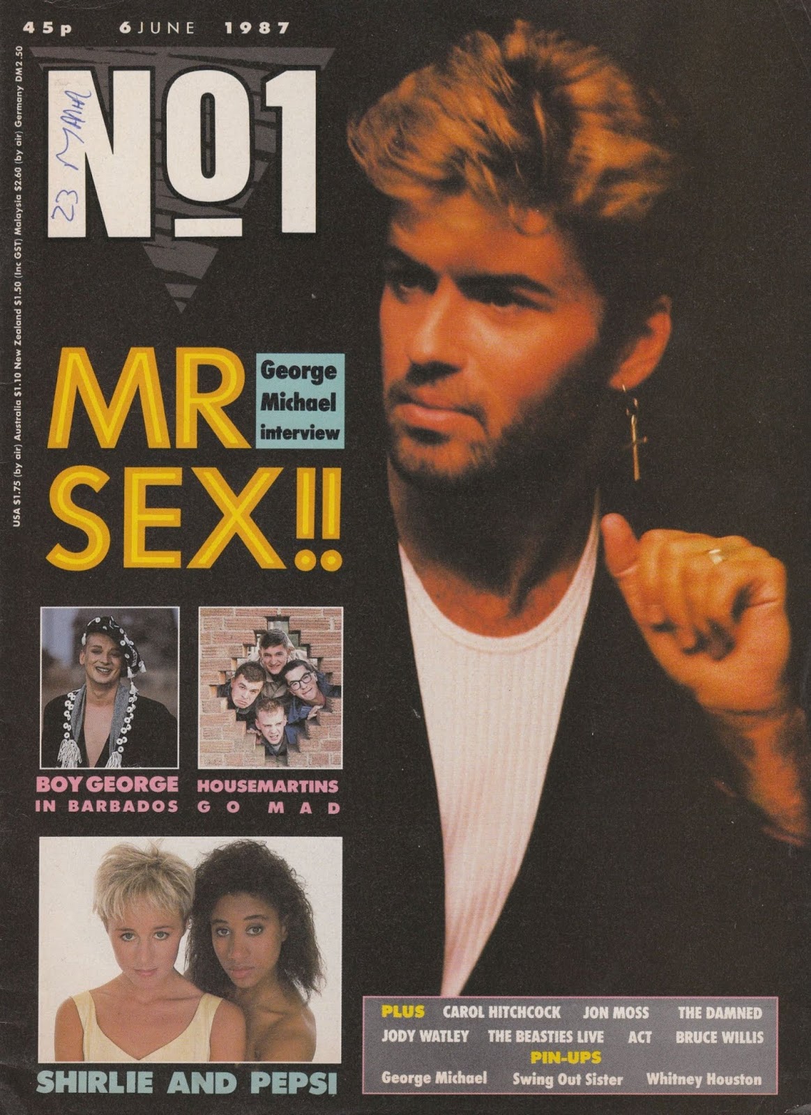 Top Of The Pop Culture 80s: George Michael Number One Magazine 1987