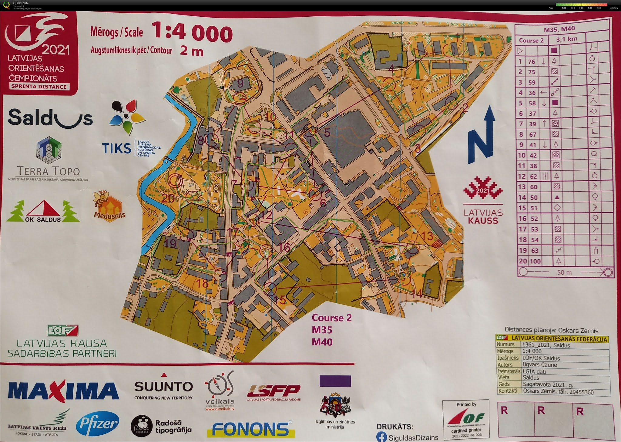 Orientēšanās kartes: Saldus