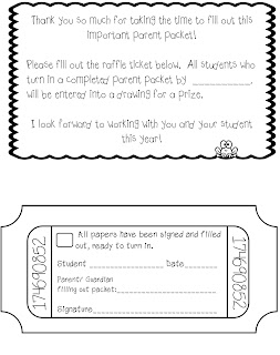 Hippity Hop To It: Back to School Parent Packet