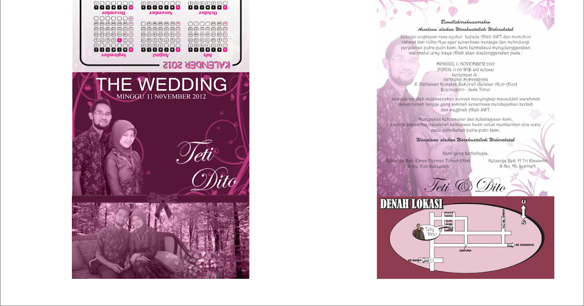 Template Undangan Pernikahan Format CorelDRAW bisa di EDIT (CDR) - Ke ...