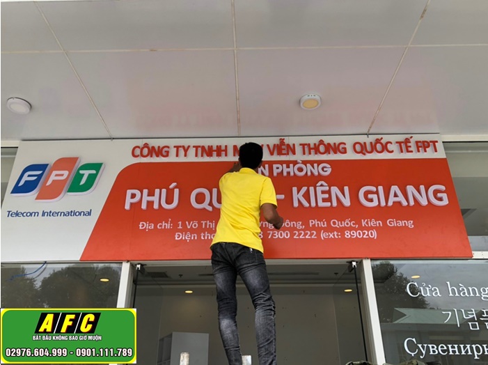 Thi công bảng hiệu quảng cáo FPT Telecom Phú Quốc
