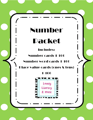 Lovely Literacy & More: Lime Green Polka Dot Number Cards