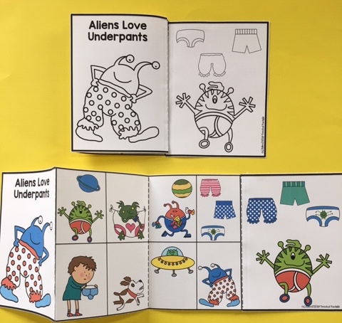 Aliens Love Underpants Literature and Craft Pack ~ Preschool Printables
