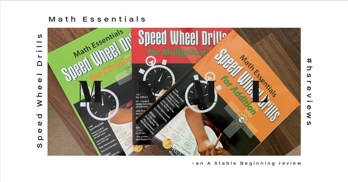 A Stable Beginning: Speed Wheel Drills from Math Essentials ~ a TOS review