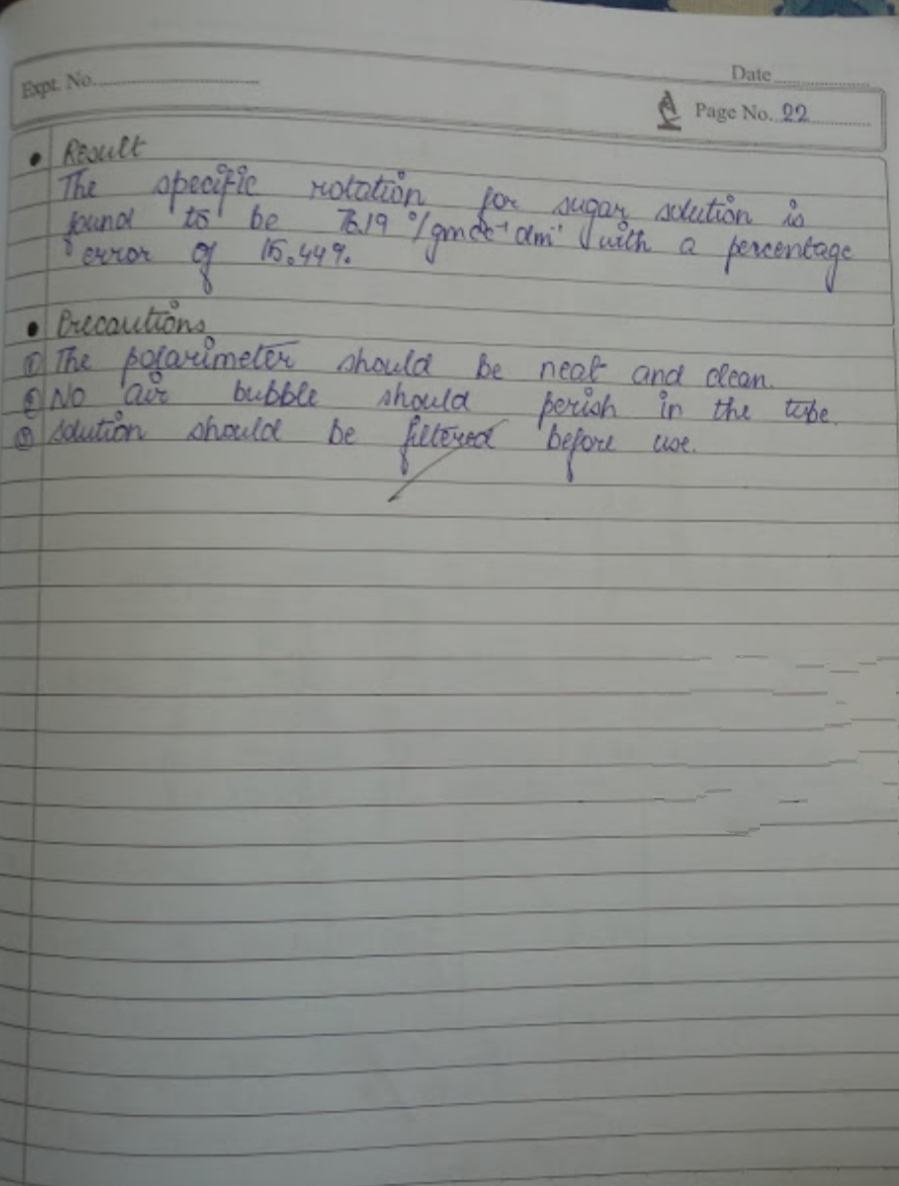 Polarimeter Experiment