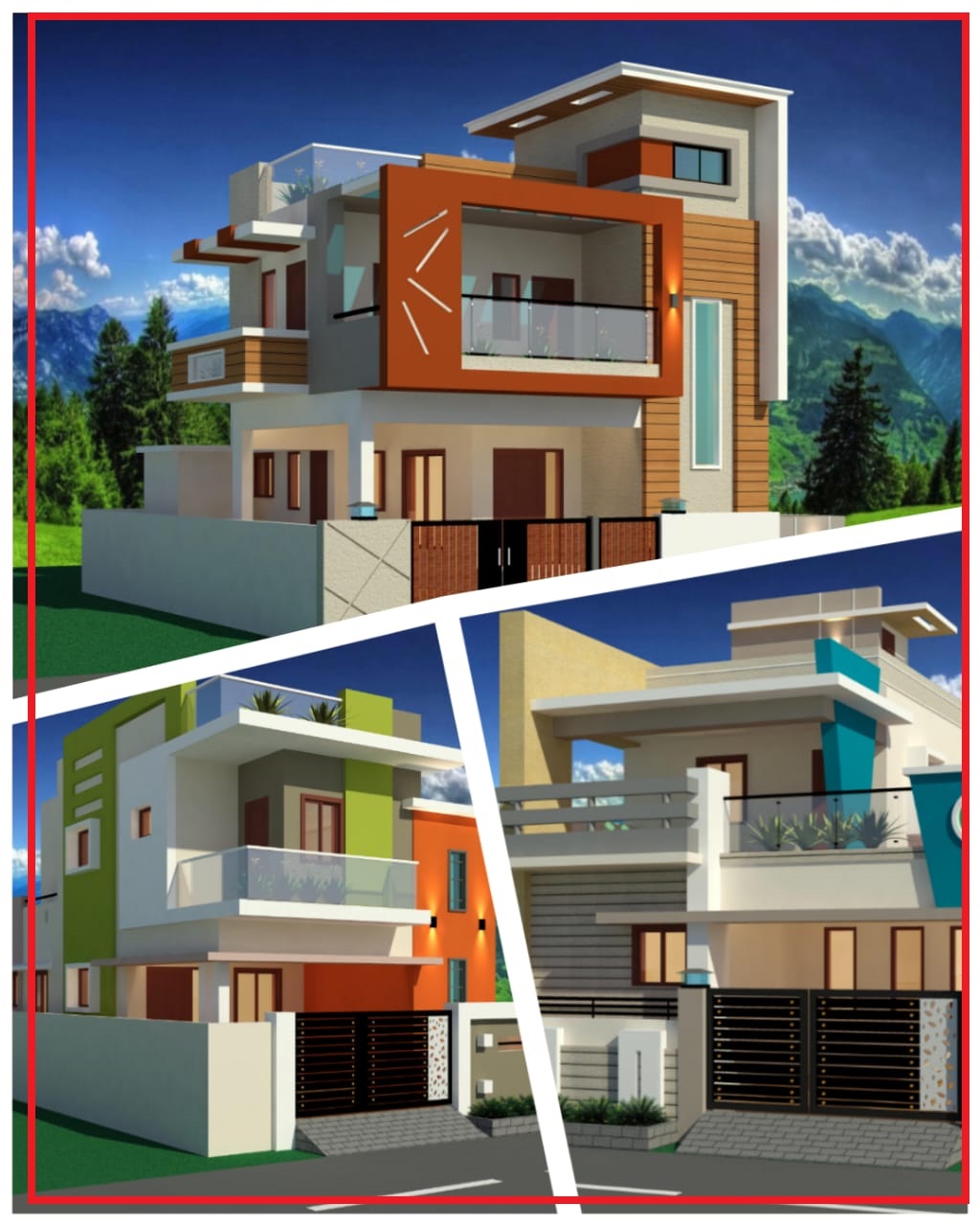 residential building plan section elevation pdf | HOUSE FRONT ELEVATION ...