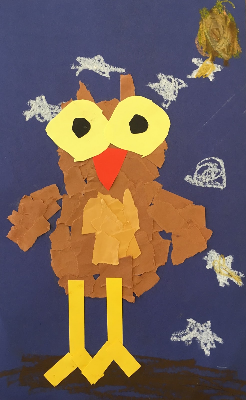 LititzElArt: First Grade - Torn Paper Owls