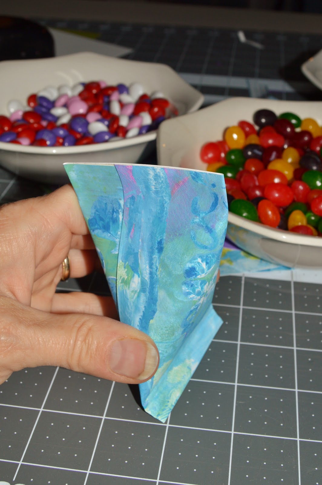 Home Made Memories: Gelli Print Jelly Bean Containers