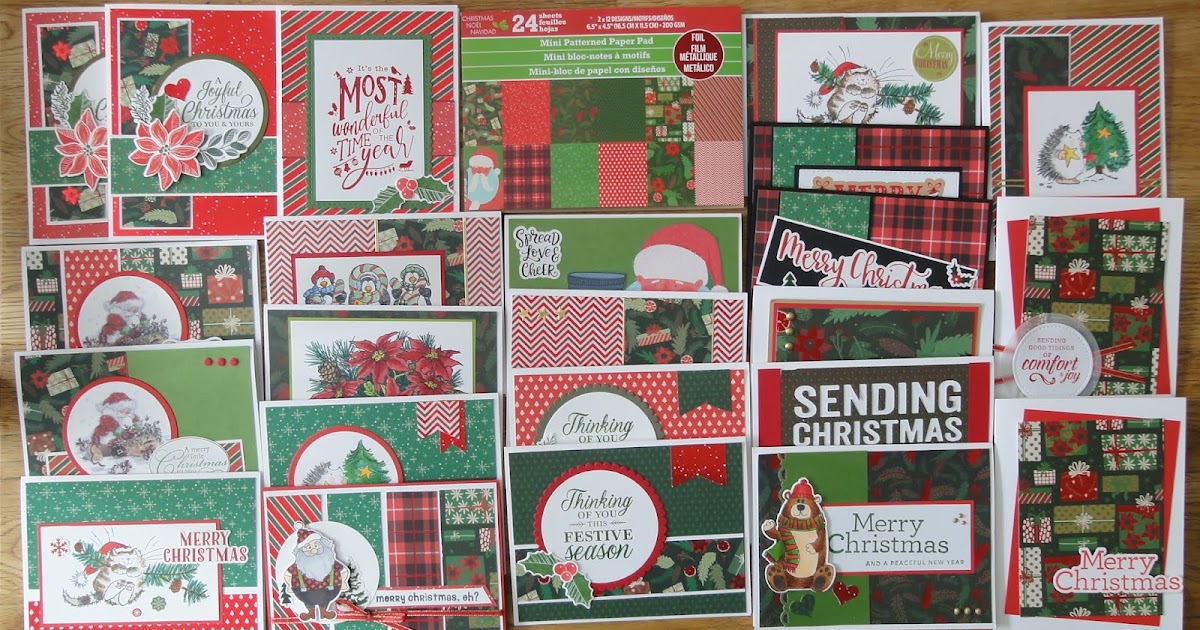 Alica's: 22 cards made with Dollarama mini Christmas paper pad