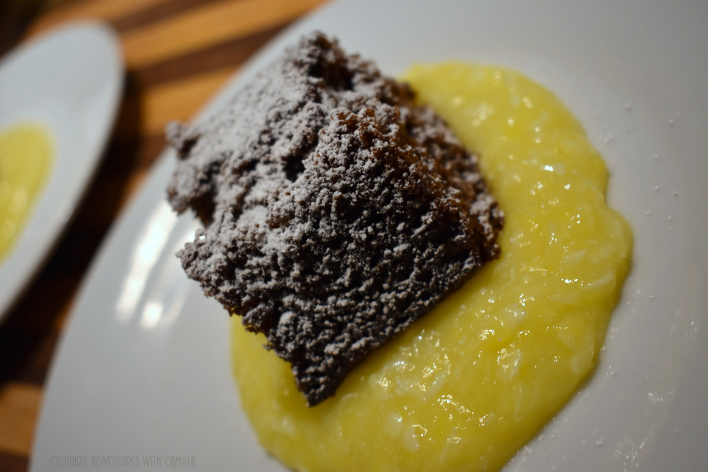 Gingerbread with Lemon Curd + Donkey & Goat's Pinot Gris